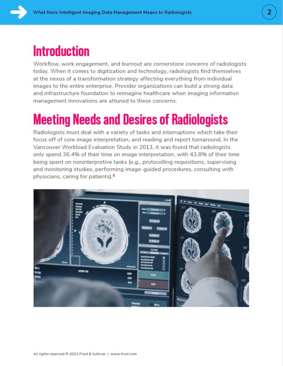 Frost & Sullivan White Paper - Imaging Data Management for Radiologists ...